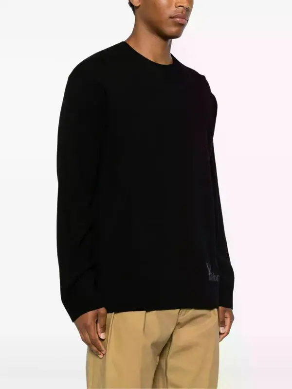 Y’s Intarsia-knit Logo Sweater