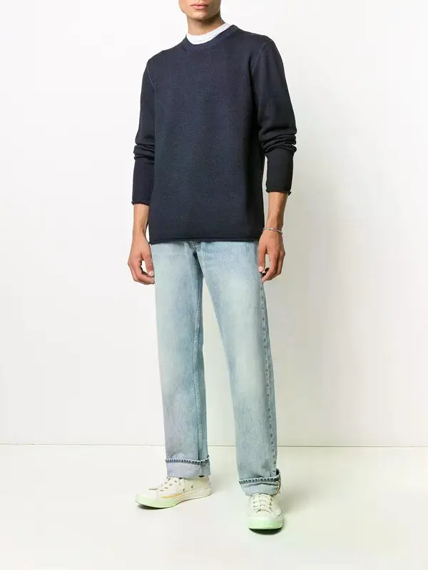 ROBERTO COLLINA Round Neck Jumper - Blue