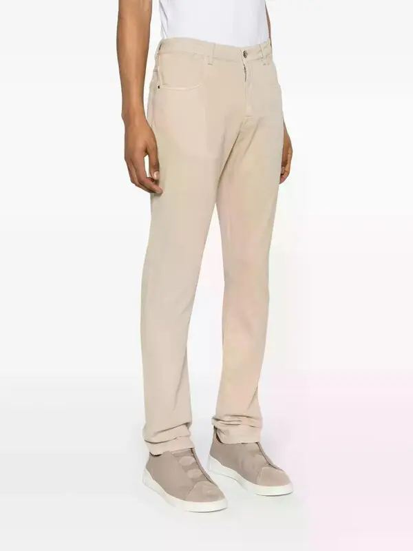 Canali Mid-rise Slim Trousers