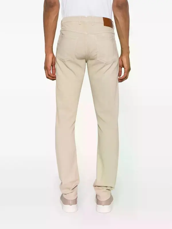 Canali Mid-rise Slim Trousers
