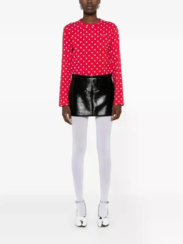 Play Comme Des Garcon Polka-dot Cotton T-shirt