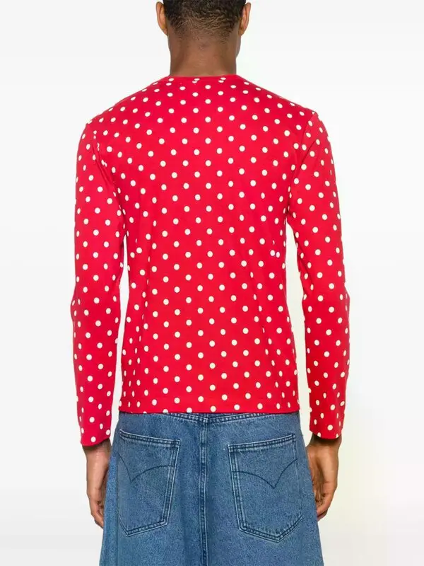 Play Comme Des Garcon Polka-dot Cotton T-shirt