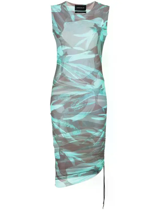 LOUISA BALLOU Heatwave Floral-print Dress - Brown