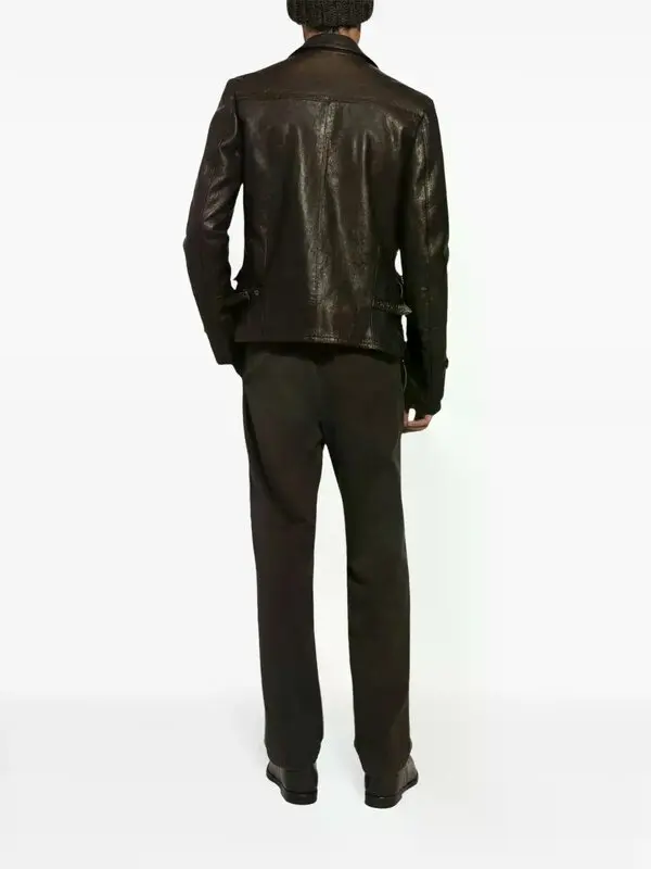 Dolce & Gabbana Logo-tag Tapered Trousers - Grey