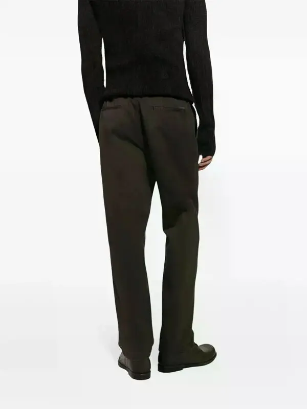 Dolce & Gabbana Logo-tag Tapered Trousers - Grey