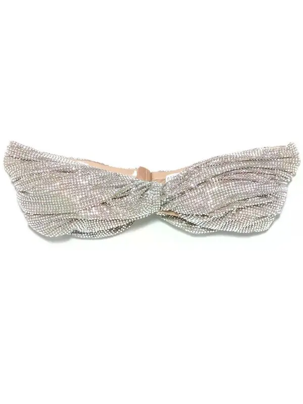 Giuseppe Di Morabito Crystal-embellished Bralette Top - Silver
