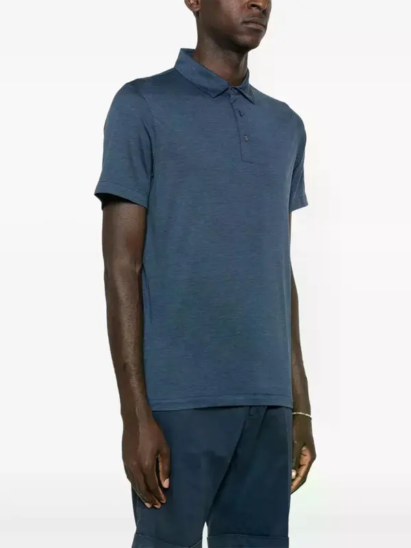 Corneliani Lightweight-jersey Polo Shirt - Blue