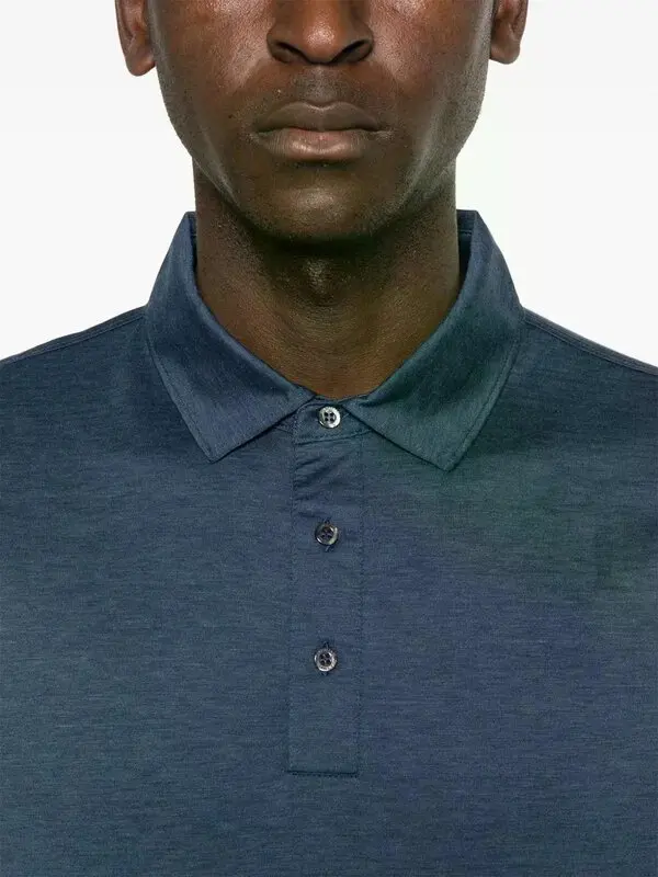 Corneliani Lightweight-jersey Polo Shirt - Blue