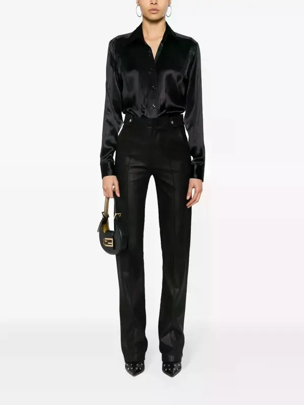 TOM FORD Silk Shirt With Pintuck Detailing