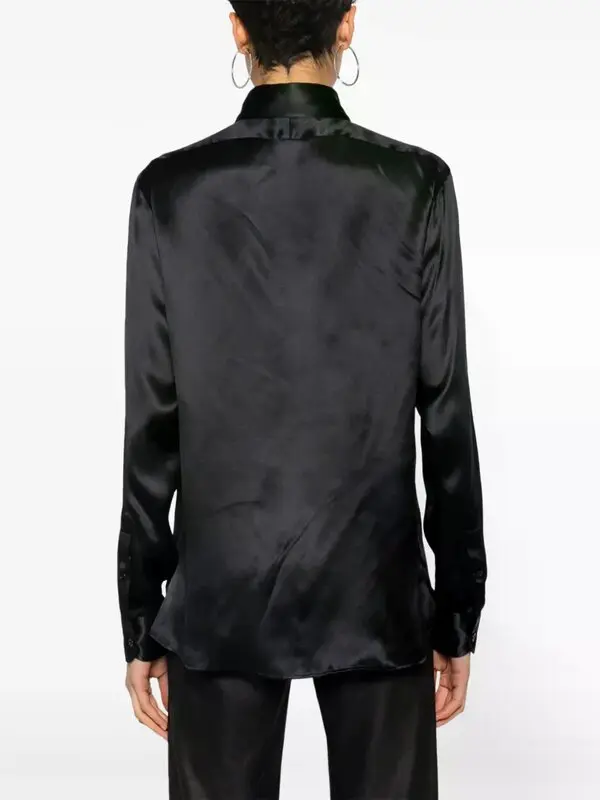 TOM FORD Silk Shirt With Pintuck Detailing