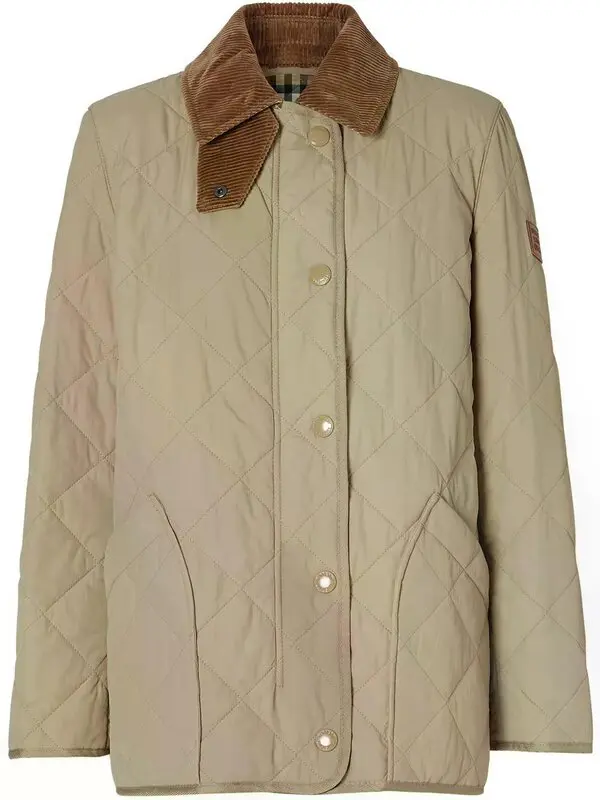 Burberry Diamond Quilted Barn Jacket - Neutrals