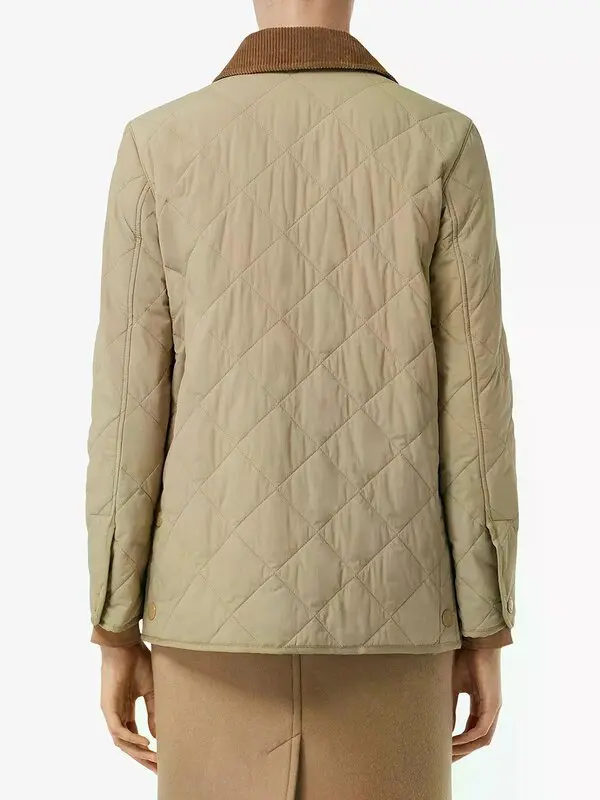 Burberry Diamond Quilted Barn Jacket - Neutrals