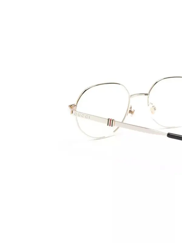 Gucci Tone Round Frame Glasses