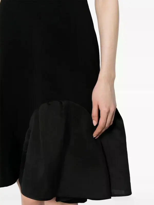 JNBY Asymmetric Patchwork Cotton Midi Dress