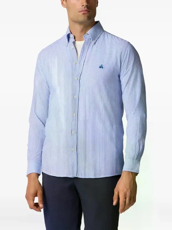 Brooks Brothers Striped Button-down Shirt - Blue