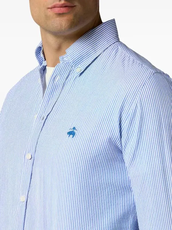 Brooks Brothers Striped Button-down Shirt - Blue