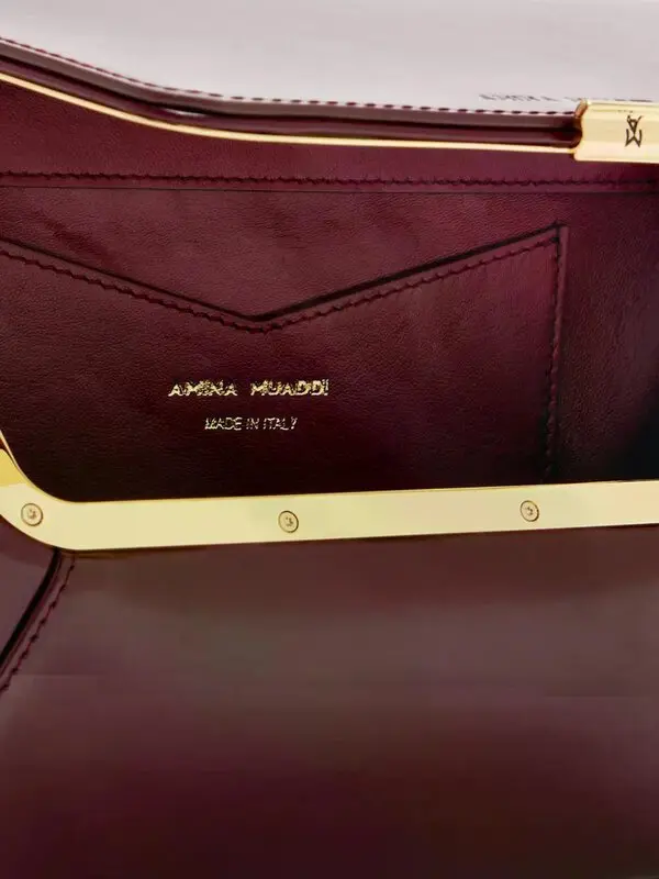 Amina Muaddi Ami Shoulder Bag - Red