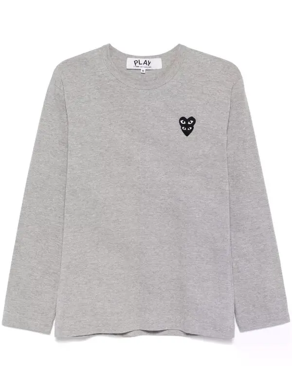 Play Comme Des Garcon Double Heart-patch T-shirt