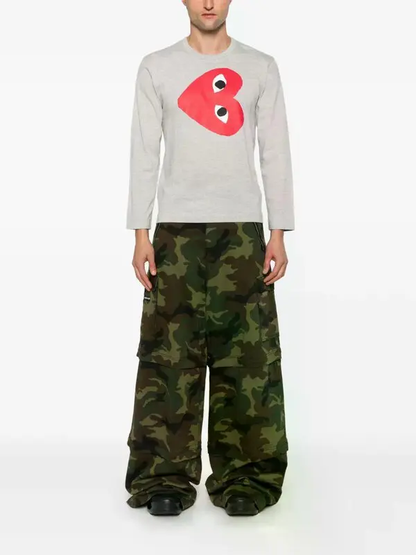 Play Comme Des Garcon Side Heart-print T-shirt