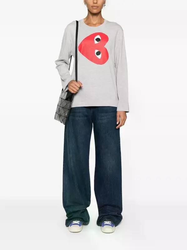 Play Comme Des Garcon Side Heart-print T-shirt