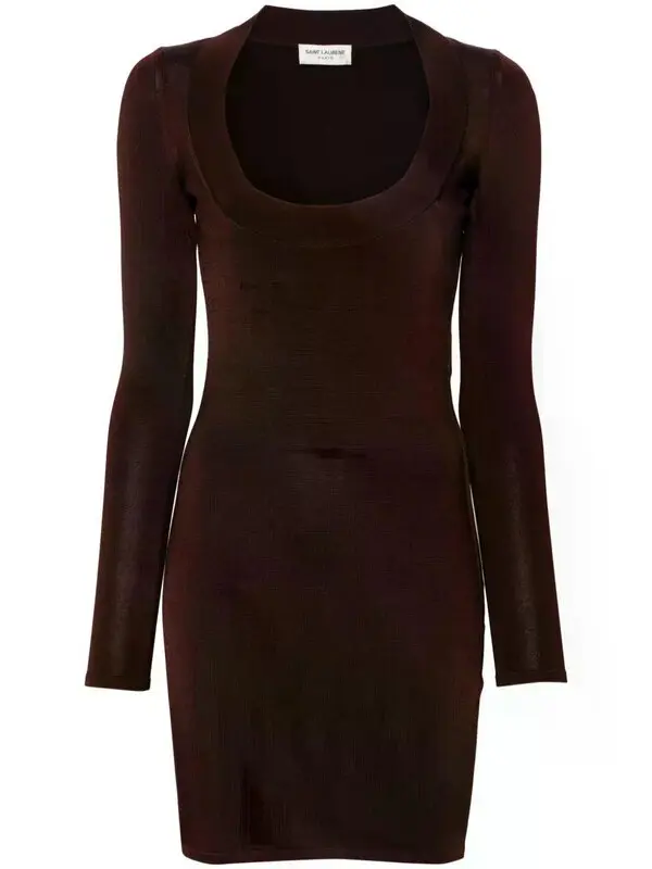Saint Laurent Décolleté Mini Dress