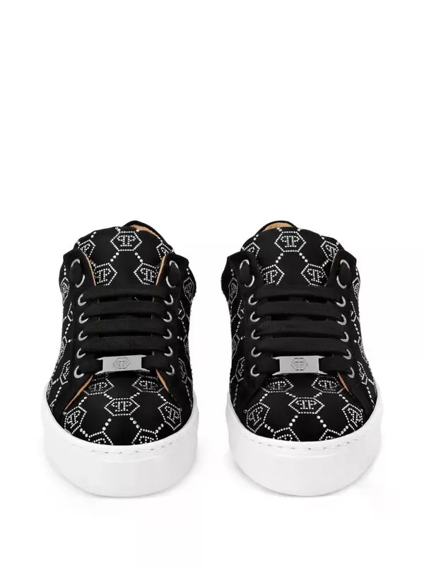 Philipp Plein Rhinestone-embellished Satin Sneakers