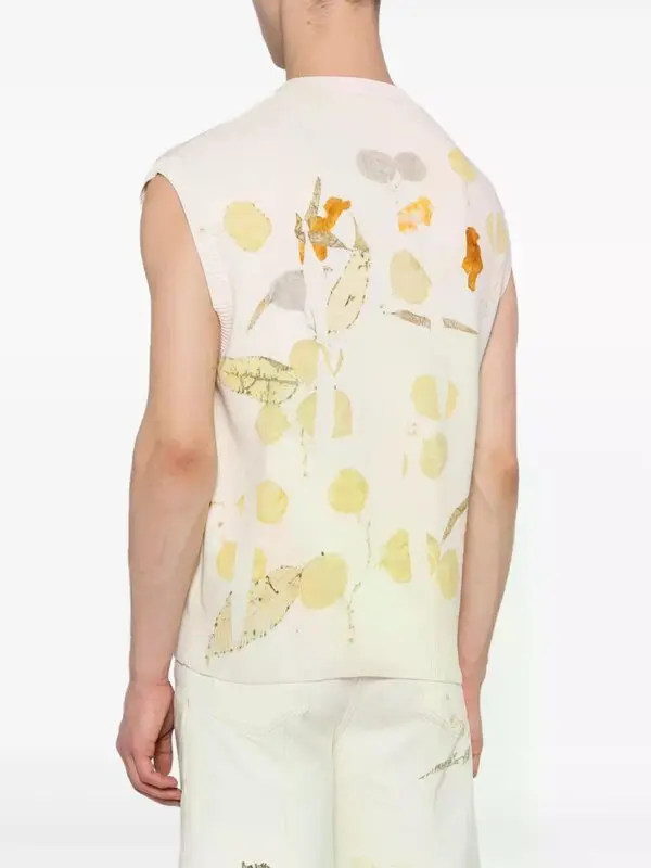 FENG CHEN WANG Graphic-print Knitted Vest