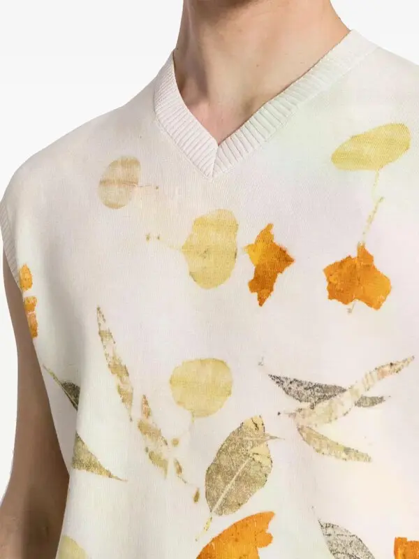 FENG CHEN WANG Graphic-print Knitted Vest
