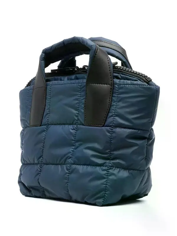 VEECOLLECTIVE Quilted Recycled Nylon Porter Tote - Blue