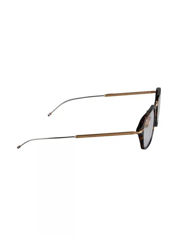 Thom Browne Tortoiseshell Rectangle-frame Glasses