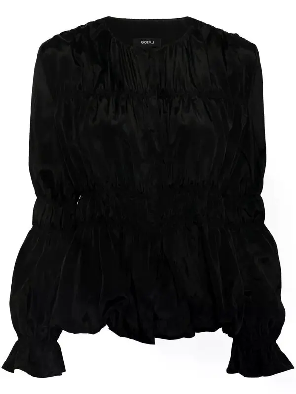 Goen.j Ruched Single-breasted Jacket