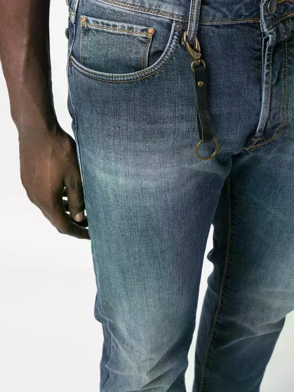 Incotex Straight-leg Jeans With Keyring Attachment
