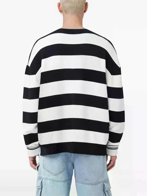 Gcds Striped Logo-appliqué Sweatshirt
