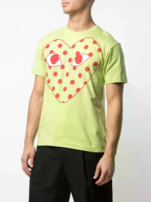 Play Comme Des Garcon Logo Print T-shirt - Green