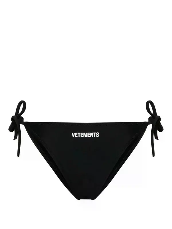 Vetements Logo-print Bikini Bottom - Black