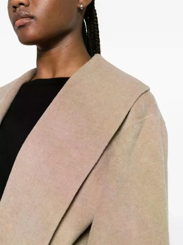 BY MALENE BIRGER Trullem Belted Wool Coat - Neutrals