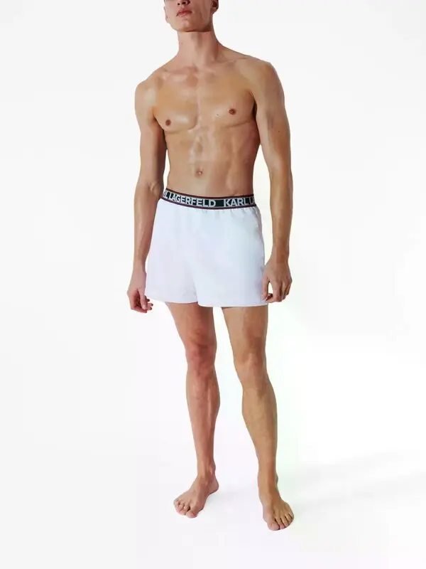 Karl Lagerfeld Essential Logo-print Swim Shorts