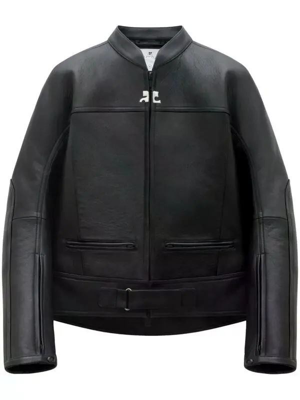 COURREGES Scuba Leather Bomber Jacket