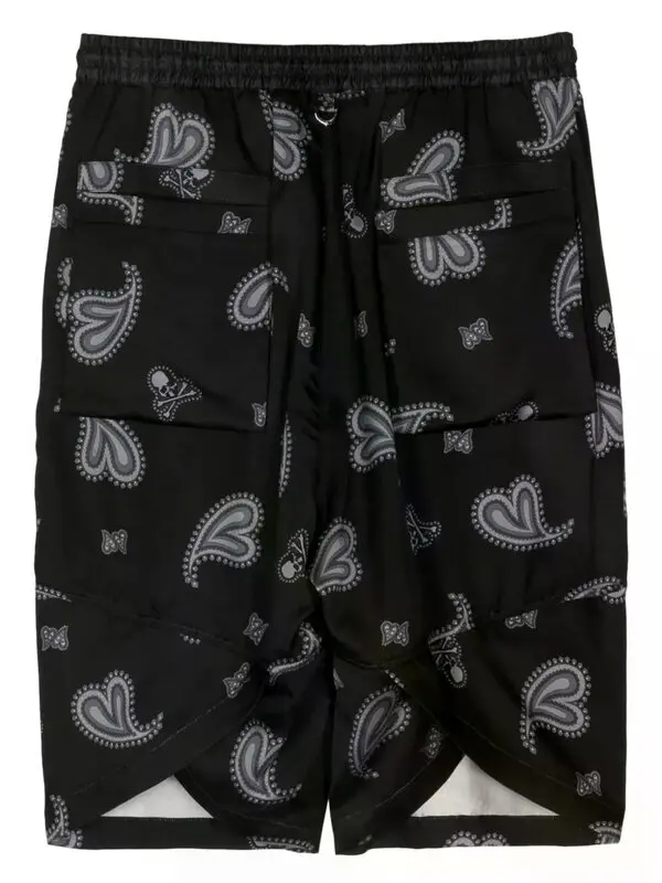 MASTERMIND WORLD Paisley Print Silk Bermuda Shorts