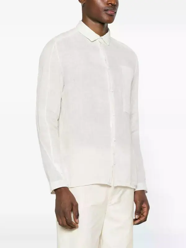 Transit Straight-collar Linen Shirt
