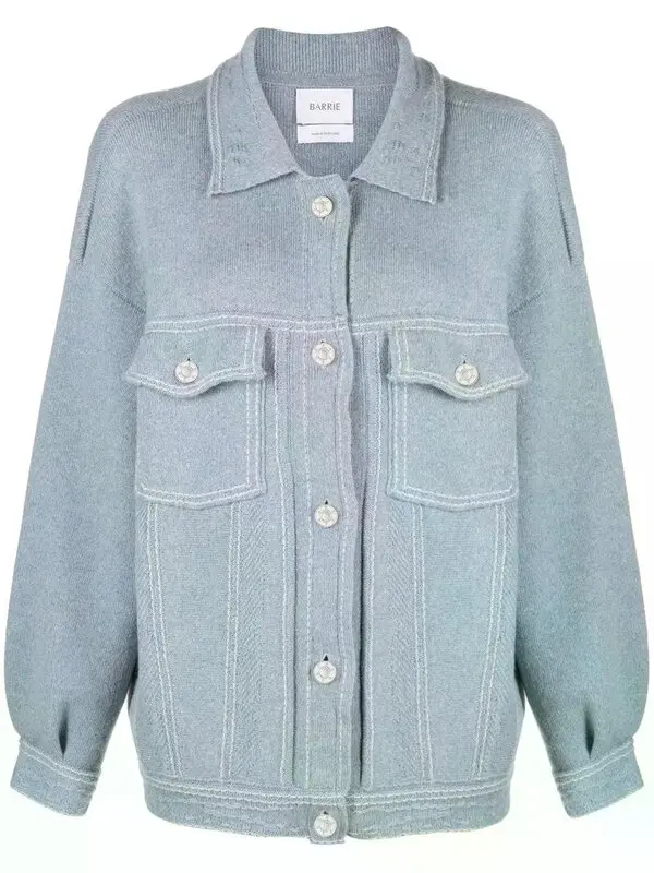 BARRIE Contrast-stitching Denim-effect Jacket
