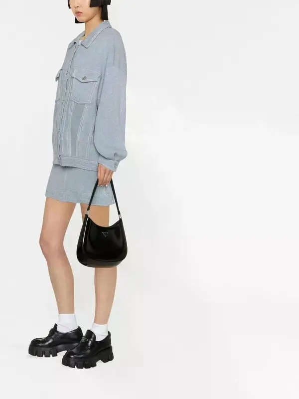 BARRIE Contrast-stitching Denim-effect Jacket