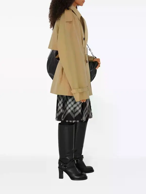 Burberry Belted Cotton Trench Coat - Neutrals
