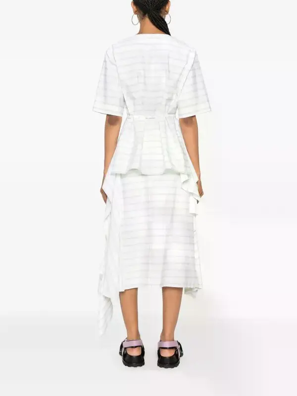 Plan C Striped Poplin Shirt