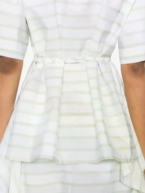 Plan C Striped Poplin Shirt