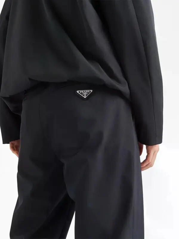 Prada Triangle Logo Straight-leg Trousers