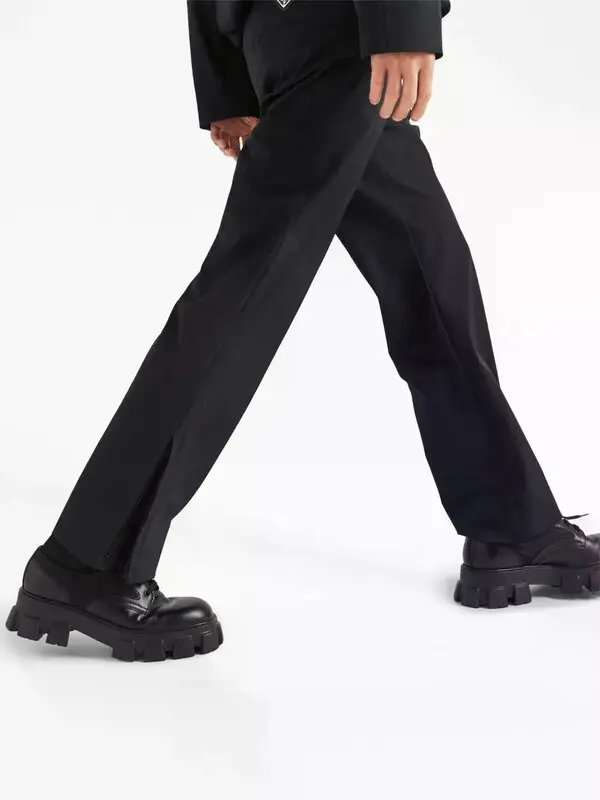 Prada Triangle Logo Straight-leg Trousers