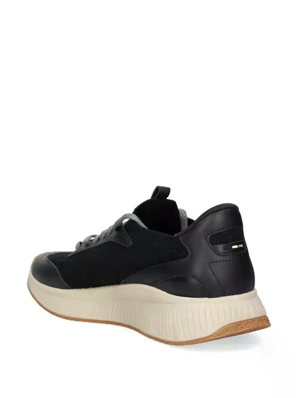 BOSS Logo-print Knitted Sneakers - Black