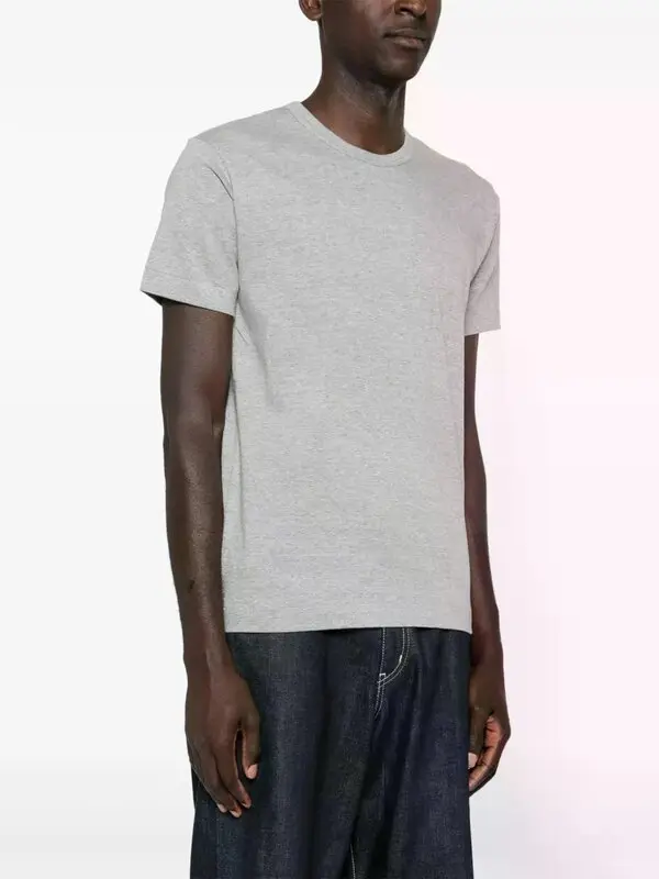 Play Comme Des Garcon Signature Heart-patch T-shirt - Grey