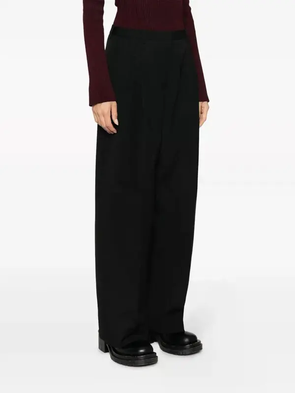JIL SANDER Pleated Cotton-wool Tailored Trousers
